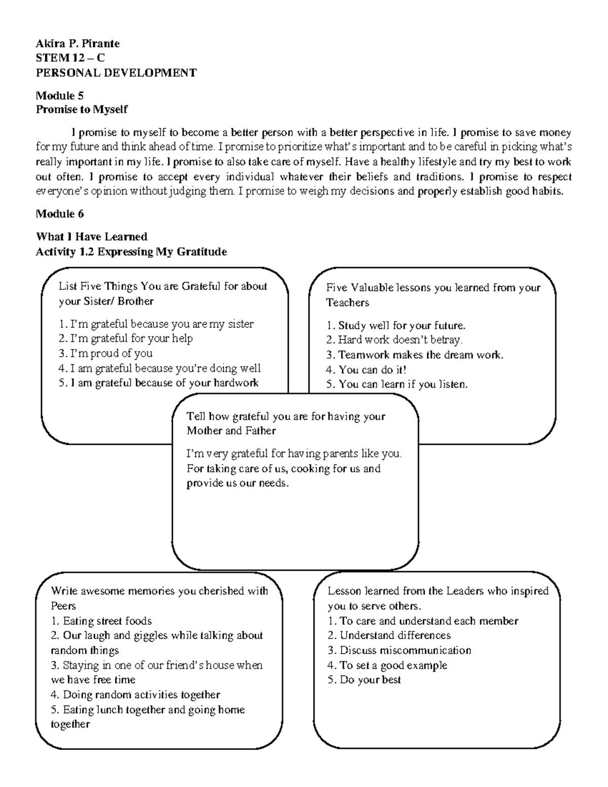 Perdev MOD 1-4 - It is very helpful in studying. A sample material on ...