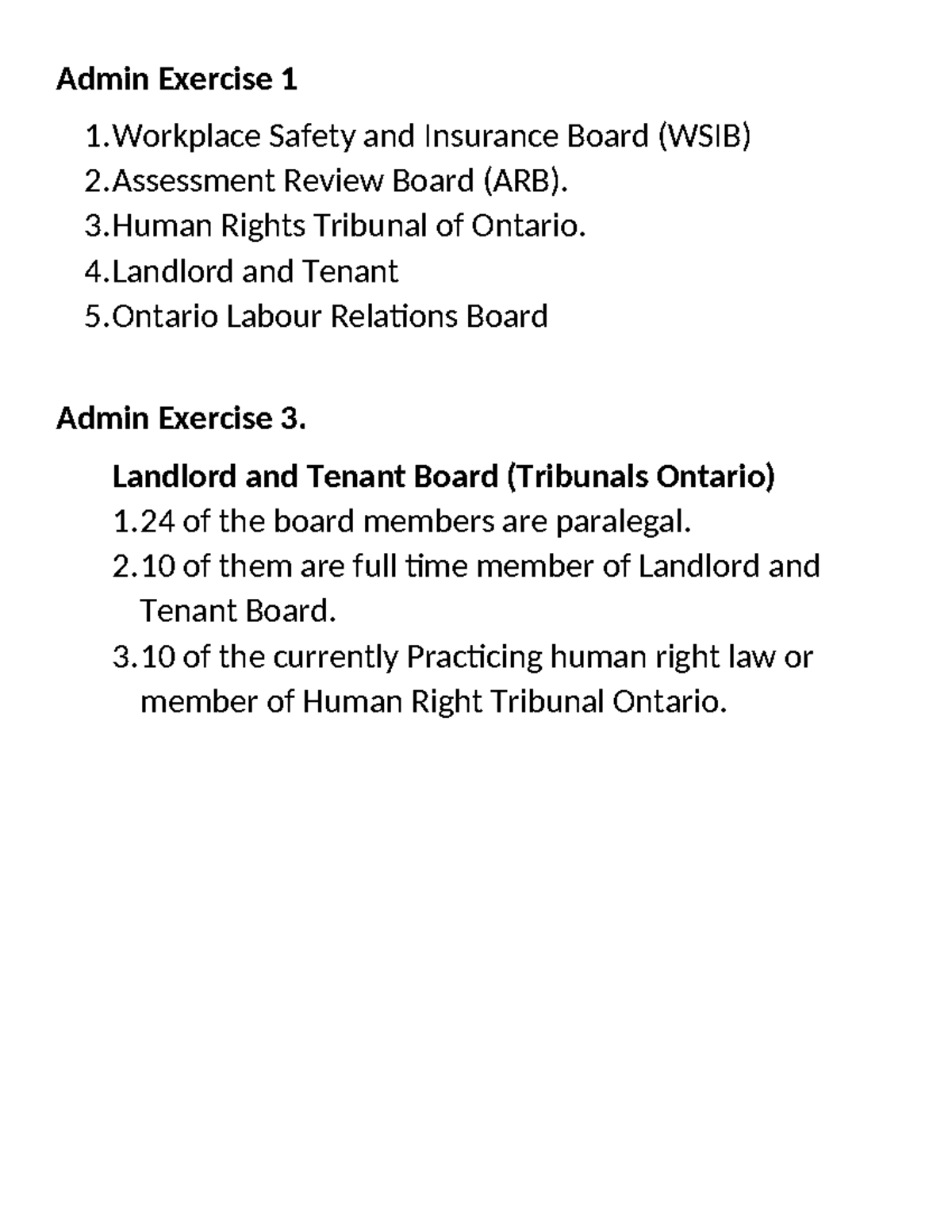 Admin Exercise 1 - This is the notes of business that is important to ...