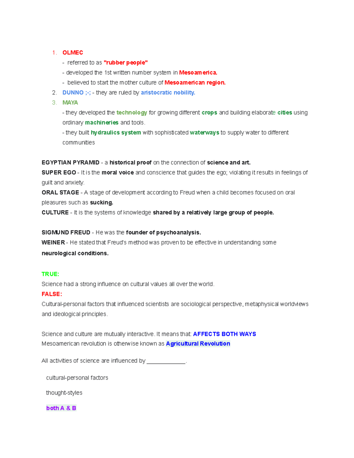 GEN 003 Quizes Reviewer - 1. OLMEC referred to as "rubber people ...