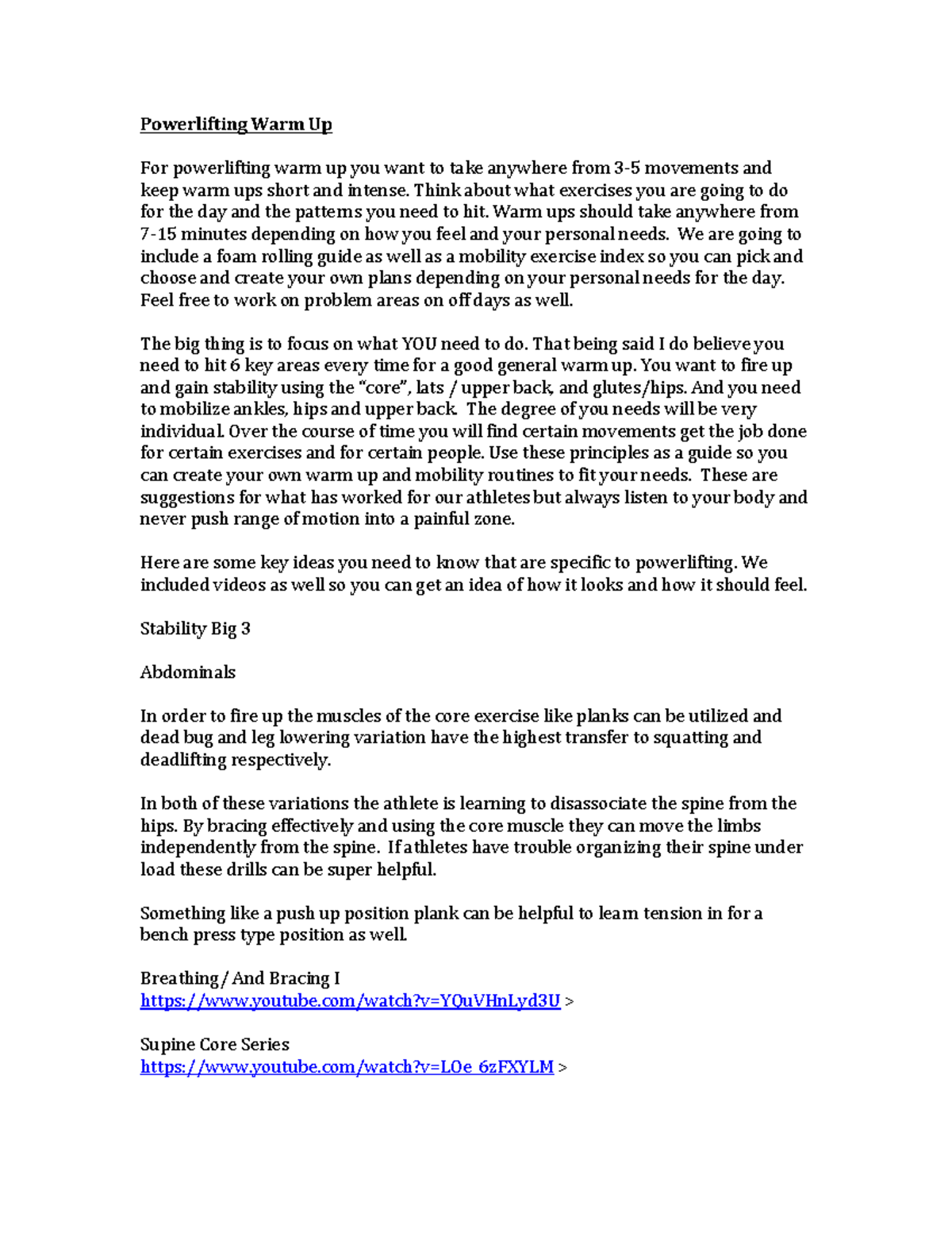 Warm-Up-Guidelinesd wads asnm,ddasjj - STAT615 - TAMU - Studocu