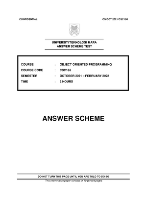 1. CSC186-Answer Scheme Test Oct22Feb23 - UNIVERSITI TEKNOLOGI MARA ...