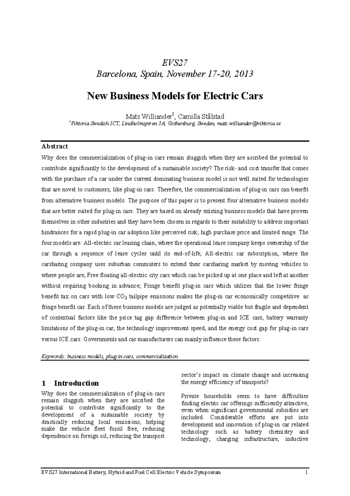 The BM of ecar and introduce the situation of the brand - EVS Barcelona ...