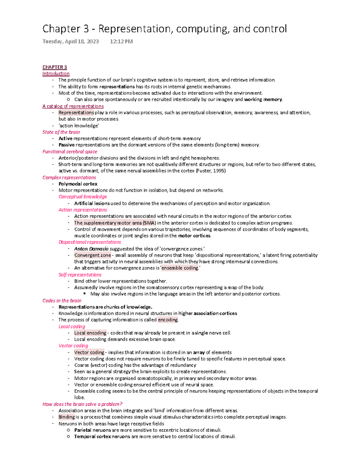 Chapter 3 - Representation Computing and Control - CHAPTER 3 Introduction - The principle ...