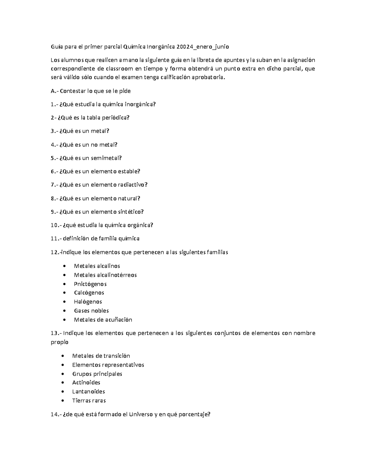 Gu-a para el primer parcial Qu-mica Inorg-nica 2002 4 - Guía para el primer parcial Química ...
