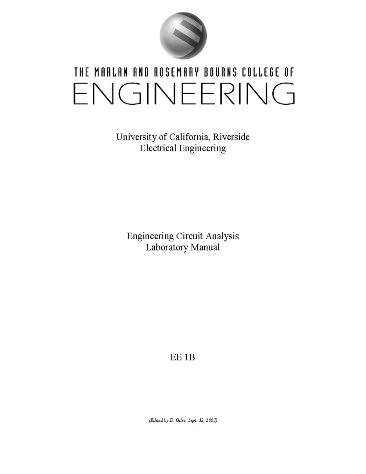 EE001b Lab Manual - fhdfhdfh - University of California, Riverside ...