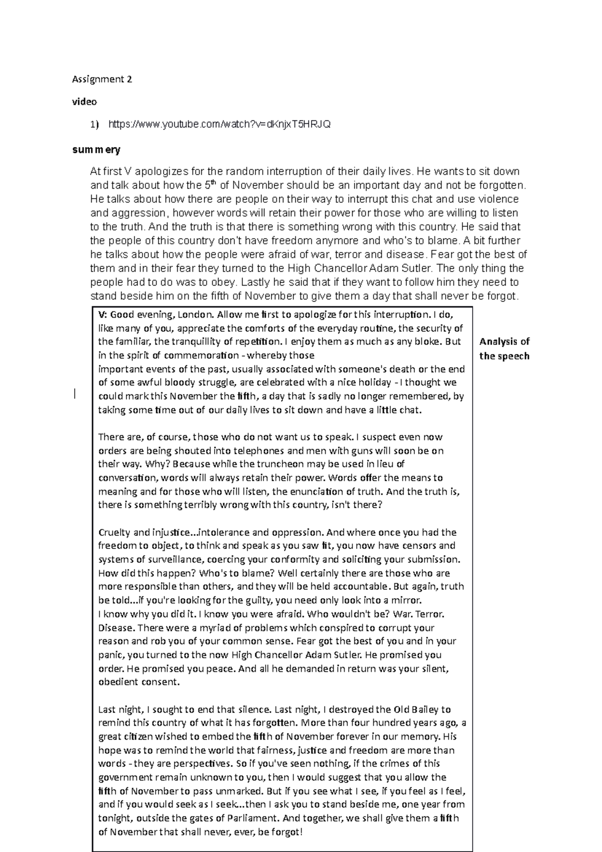Assignment 3 English Short Story Assignment 2 Video Youtube watch v