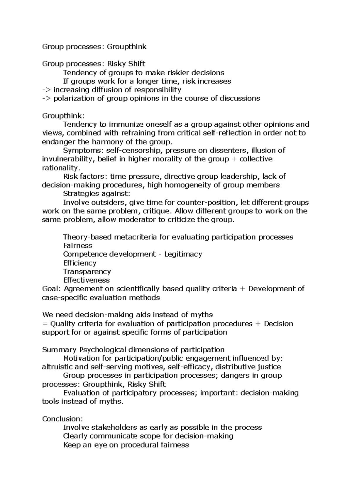 Group processes - Introduction to Social Psychology - Group processes ...