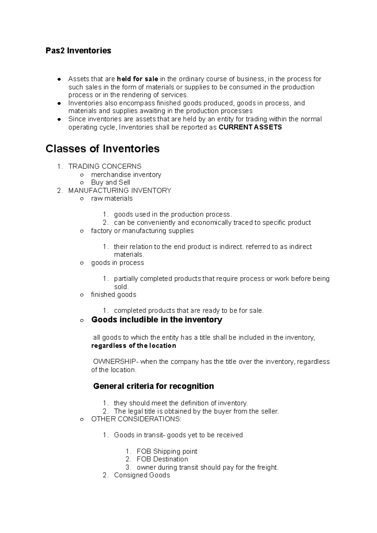Pas2 Inventories - Pas2 Inventory - Pas2 Inventories Assets that are ...
