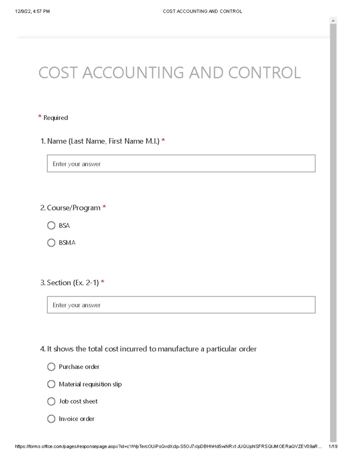 COST Accounting AND Control - - Studocu