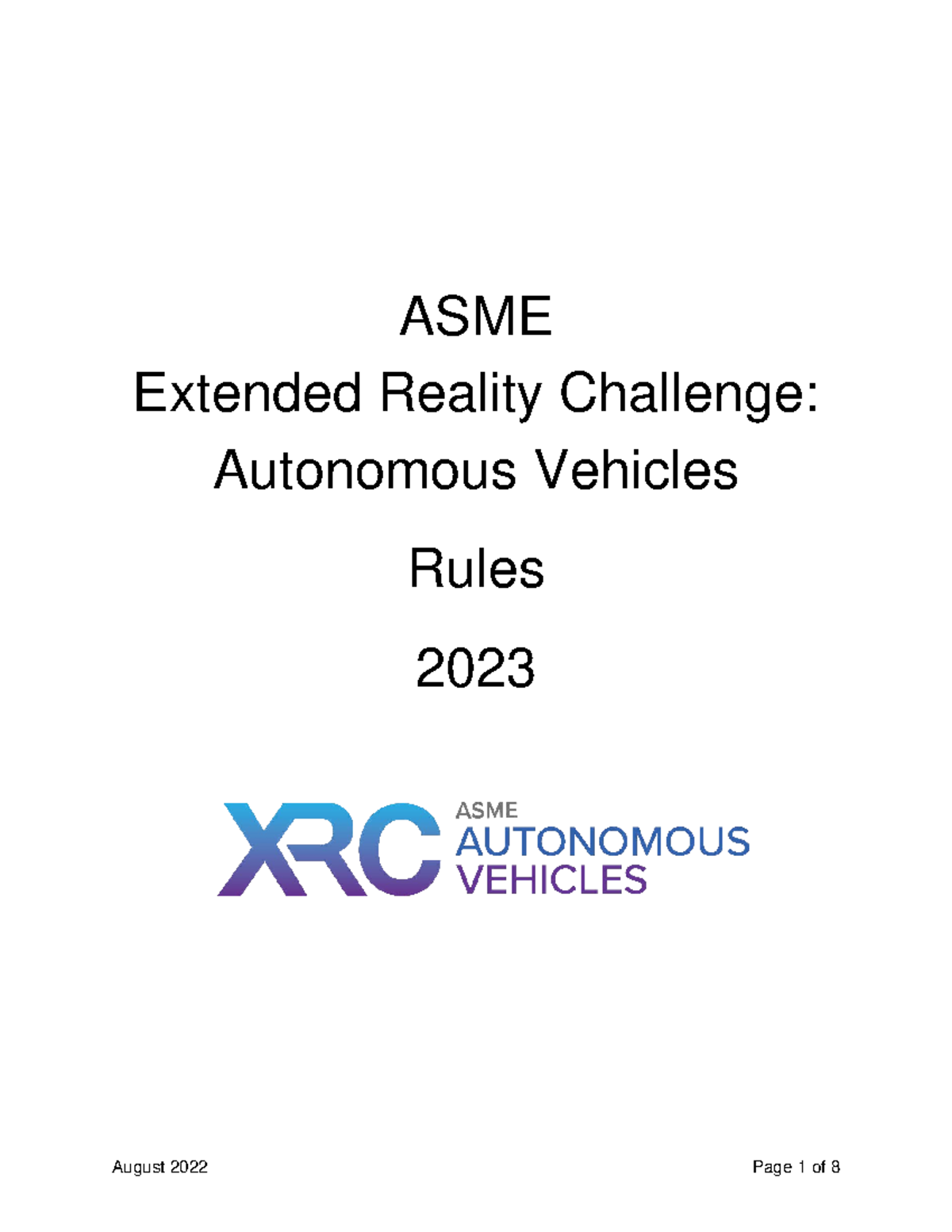 Rules 2023 ASME XRC Auto Vehicles Final - ASME Extended Reality ...
