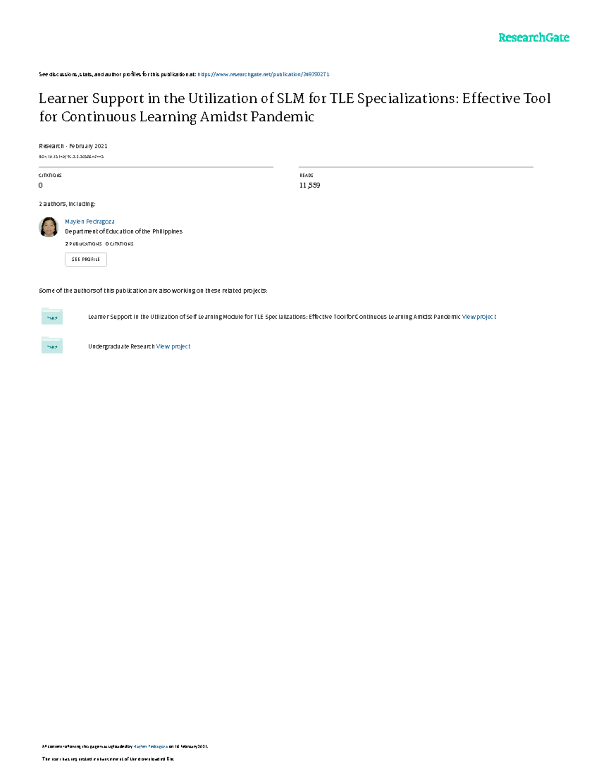 Learner Supportinthe Utilizationof Self-Learning Module - See ...