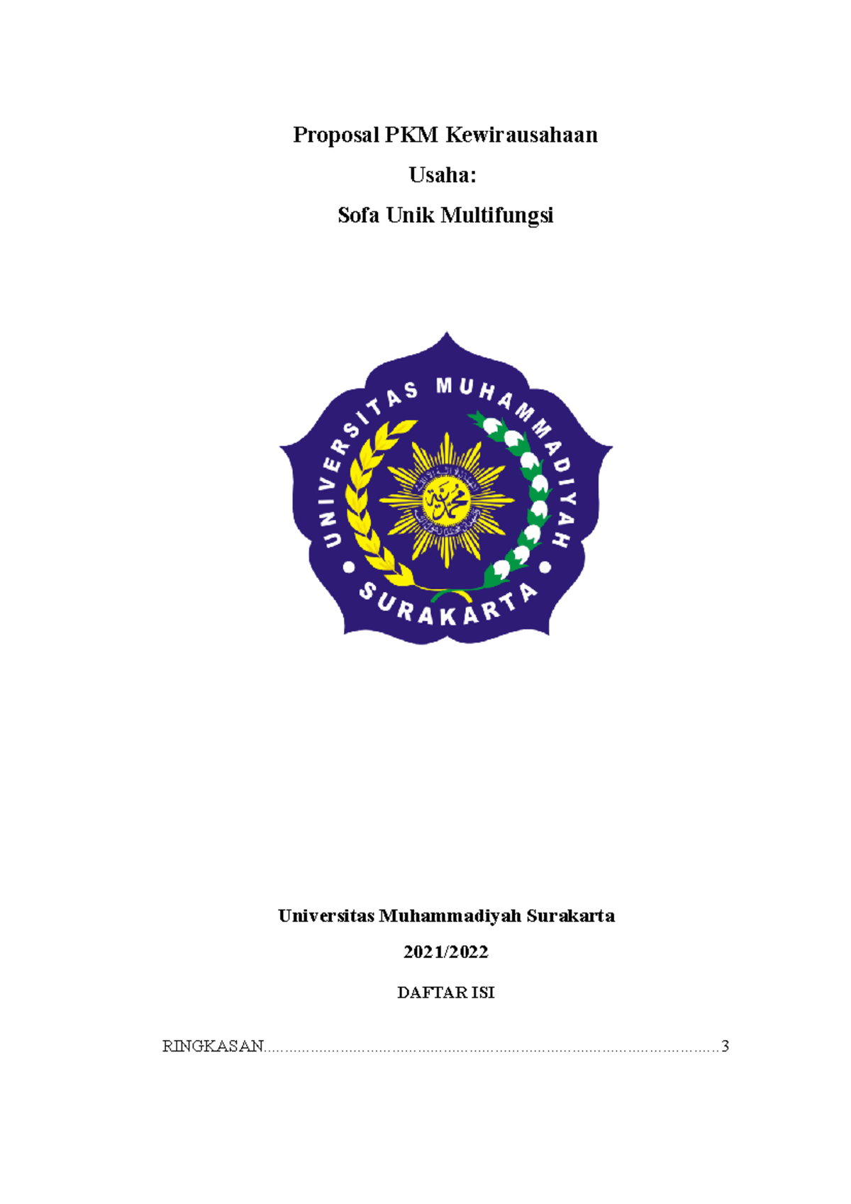 Proposal PKM - - Studocu