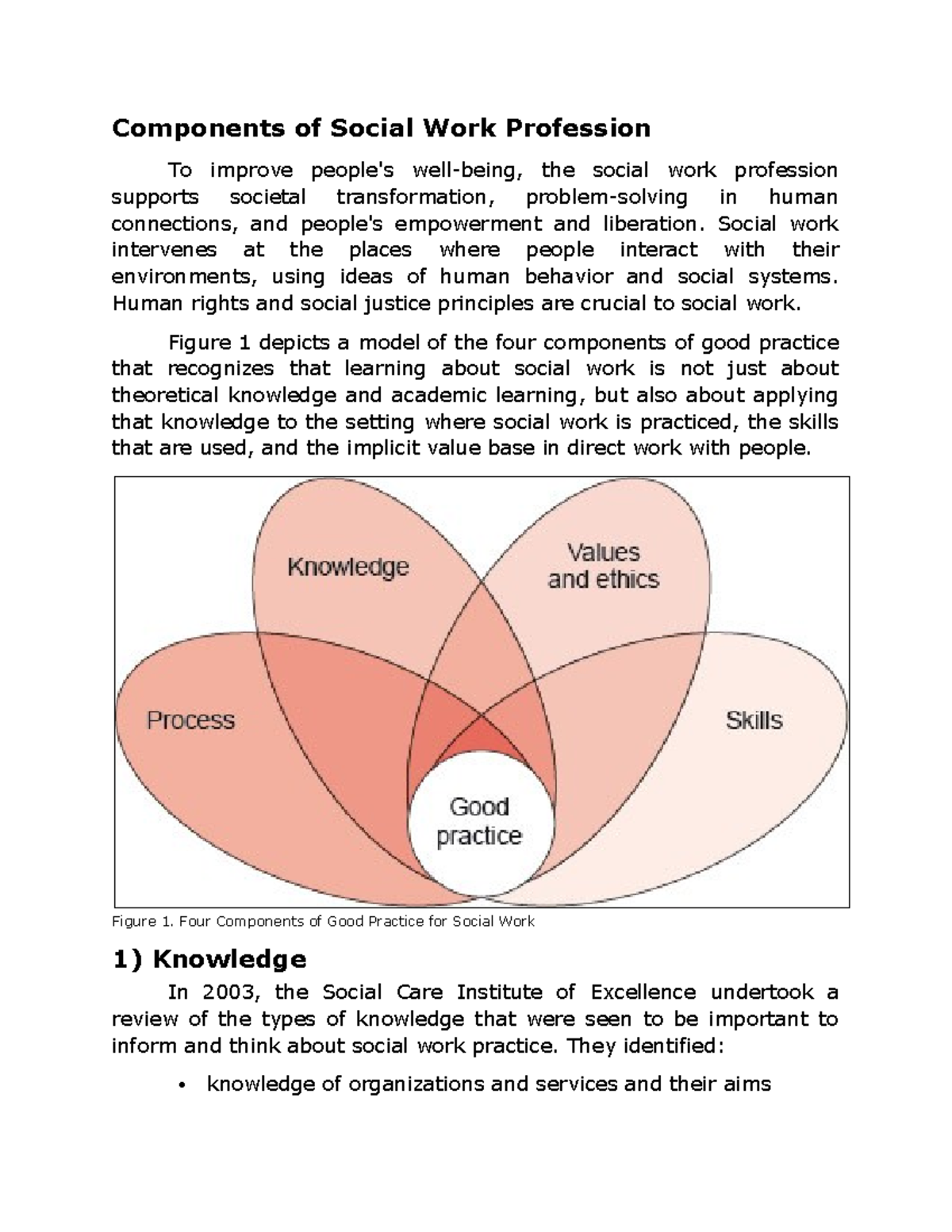 12) Components of Social Work Profession - Social work intervenes at ...