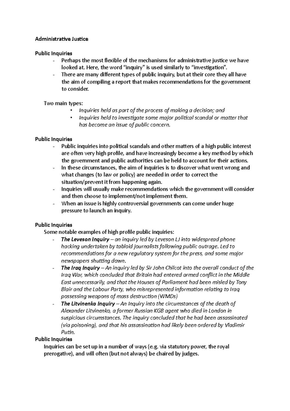 Administrative Justice 3 - Administrative Justice Public Inquiries ...