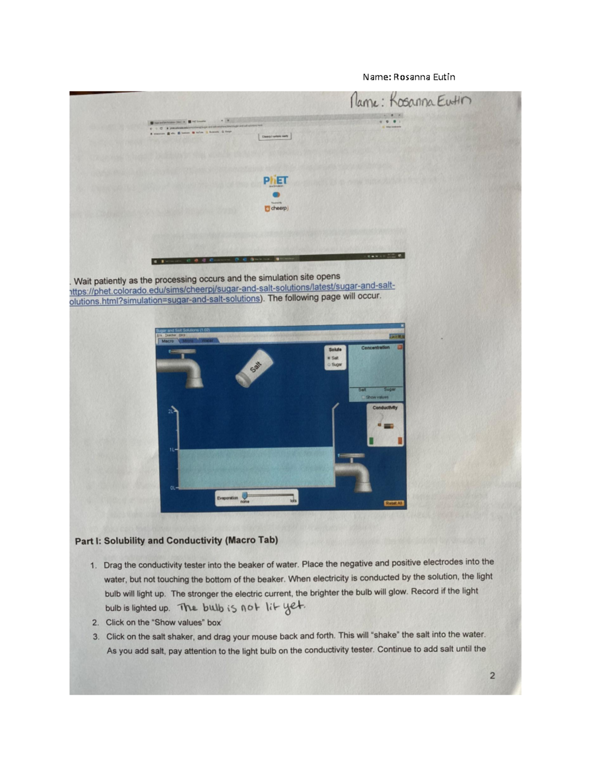 Chemistry Lab #3 Introduction to Ionic & Covalent Bonding - CHEM1010 ...