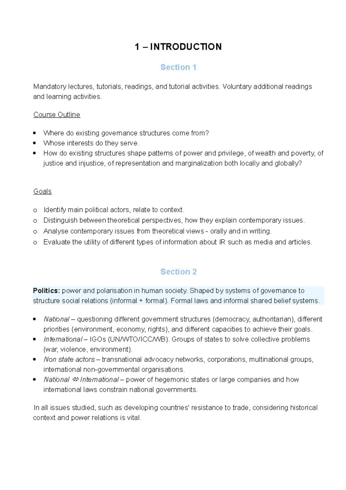 (1) Introduction - Introductory lession - 1 – INTRODUCTION Section 1 ...