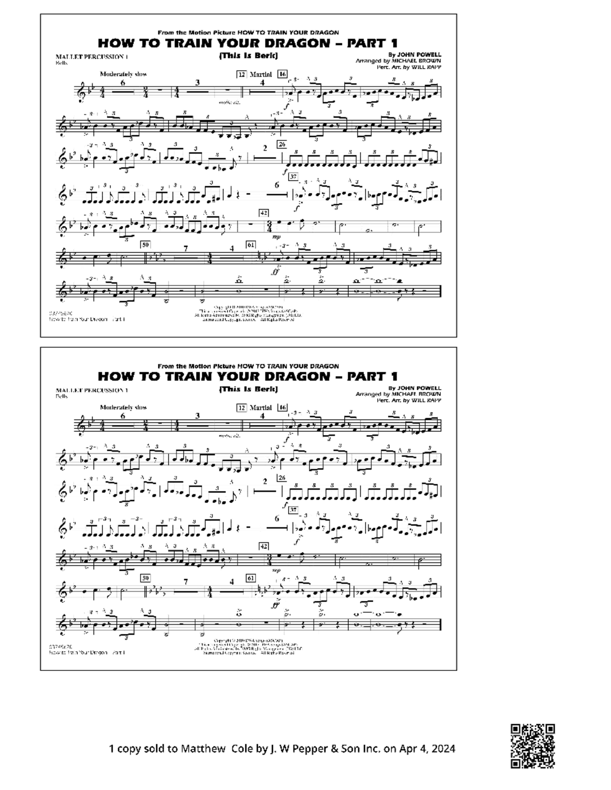 How to Train Your Dragon Part 1 (Percussion Parts) - Studocu