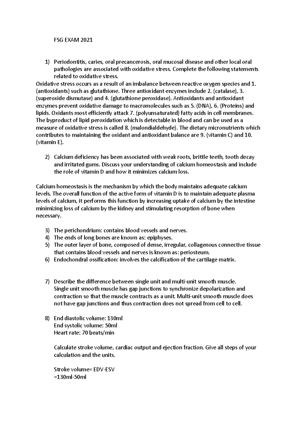 FSG exam 2021 - enjoy!!!! - FSG EXAM 2021 Periodontitis, caries, oral ...