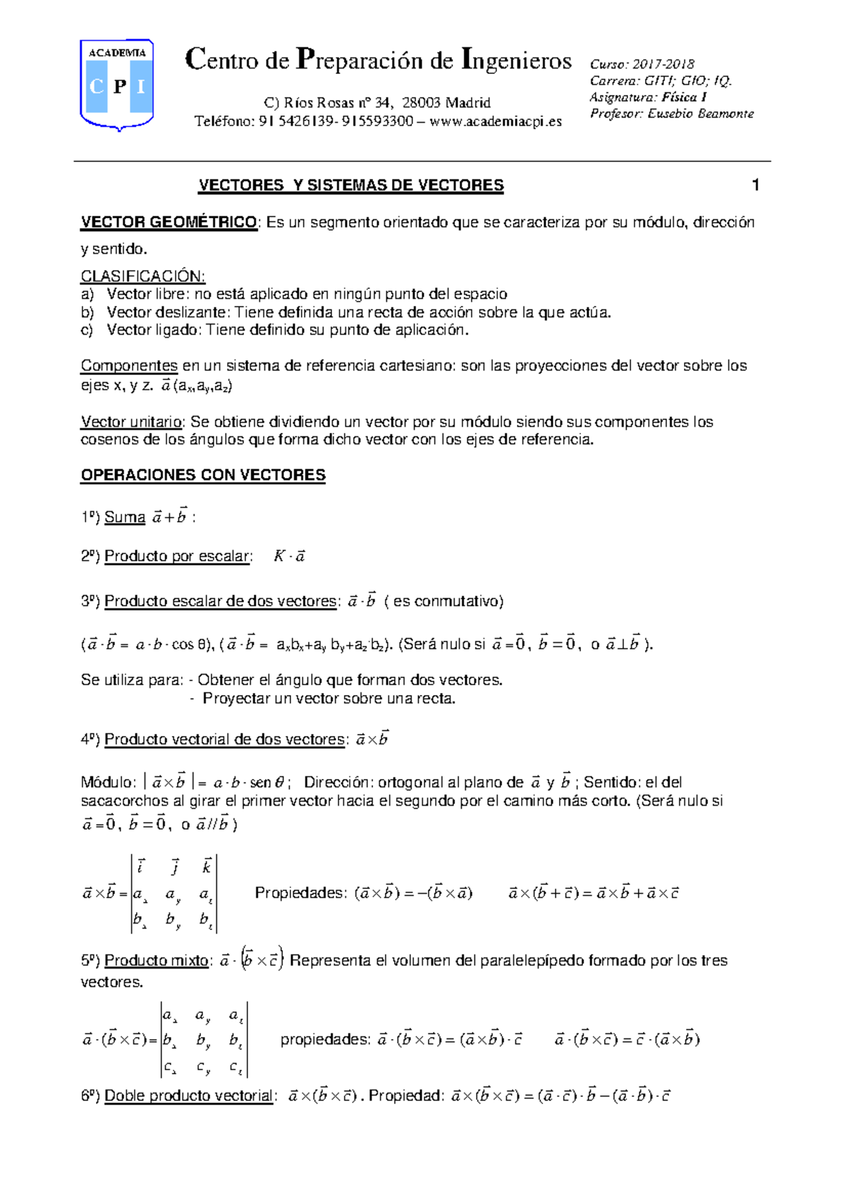 Teoría Sistema-DE- Vectores- Deslizantes Momento mínimo OK - C P I C ...