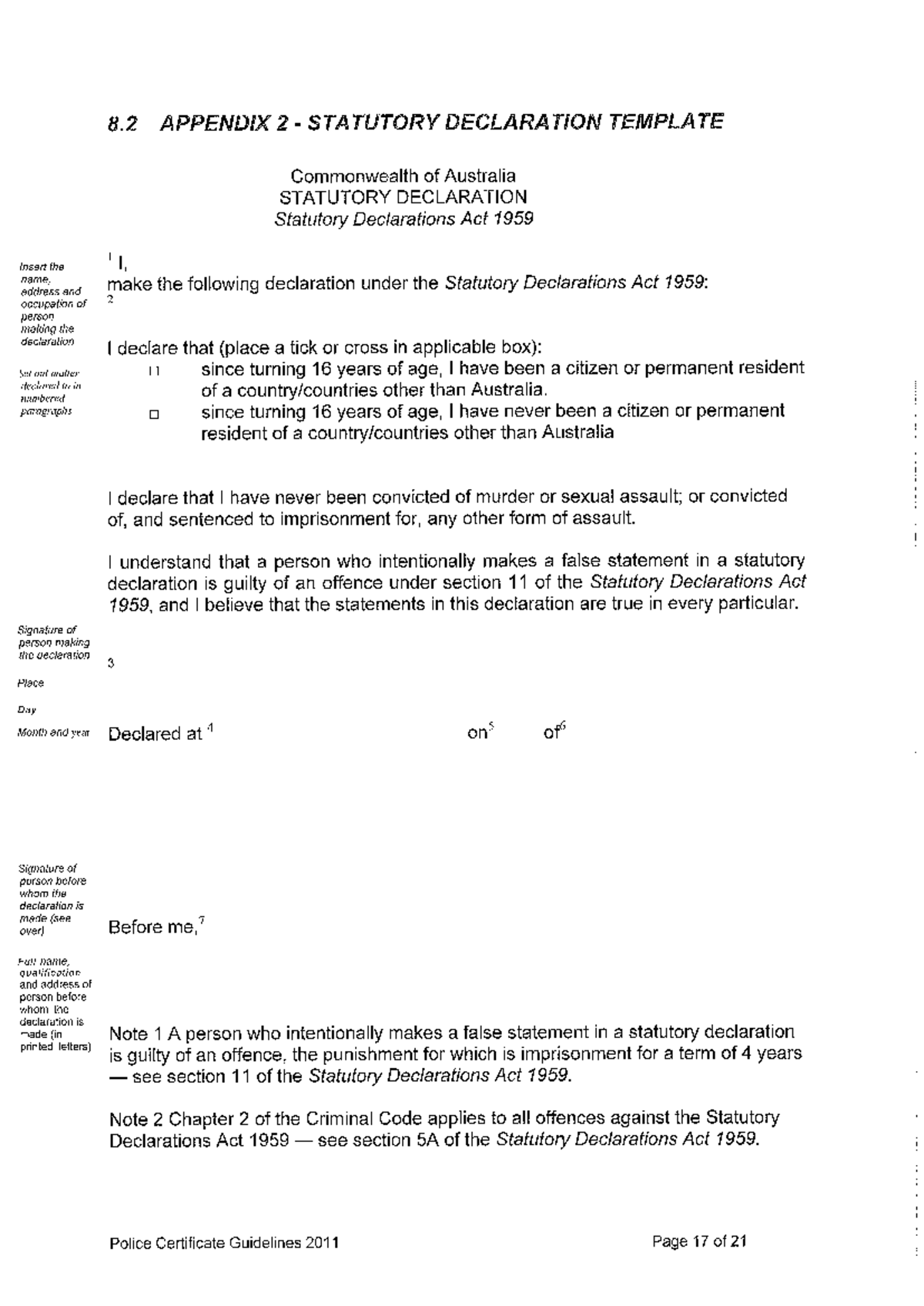 ITUntw WMTmer TQDOb 8WQ Overseas Resident Statutory Declaration - 8 ...