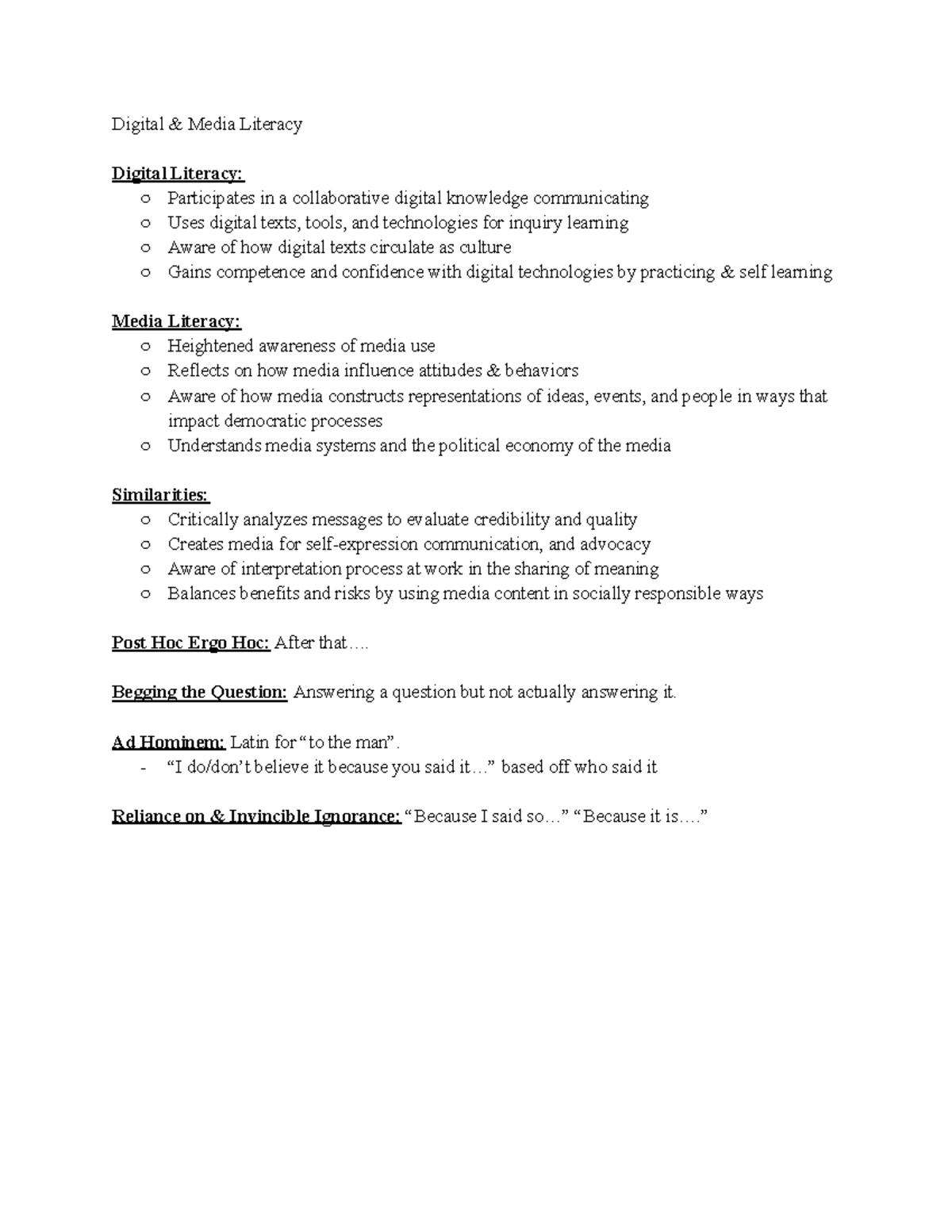 Digital & Media Literacy - Digital & Media Literacy Digital Literacy ...