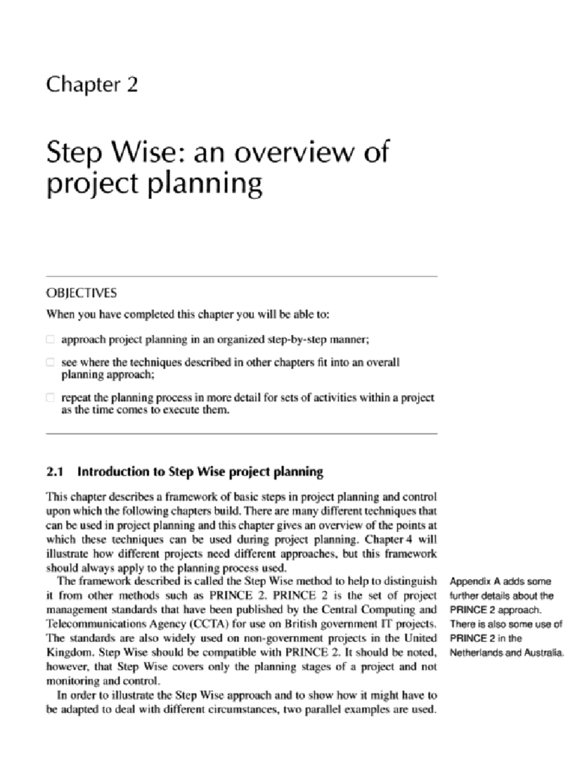 2 Software Project Management-31-48 - Chapter 2 Step Wise: an overview of project planning - Studocu