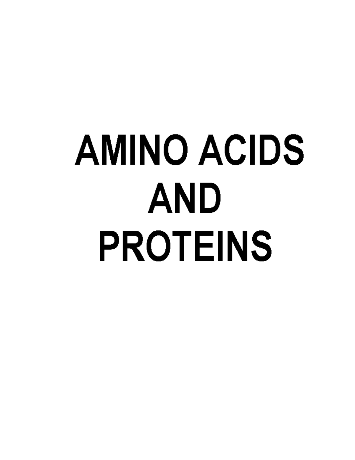 Amino Acids and Proteins - AMINO ACIDS AND PROTEINS STRUCTURE AND ...