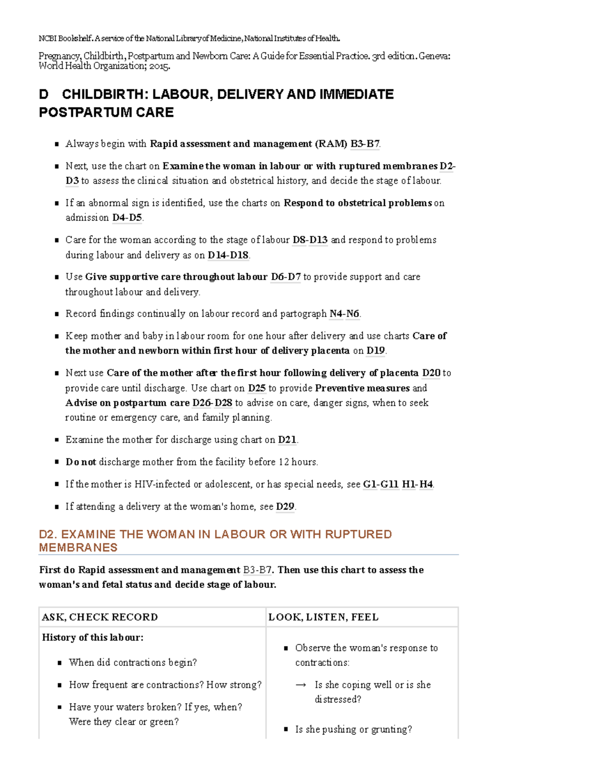 Childbirth Labour, Delivery AND Immediate Postpartum CARE - Pregnancy ...