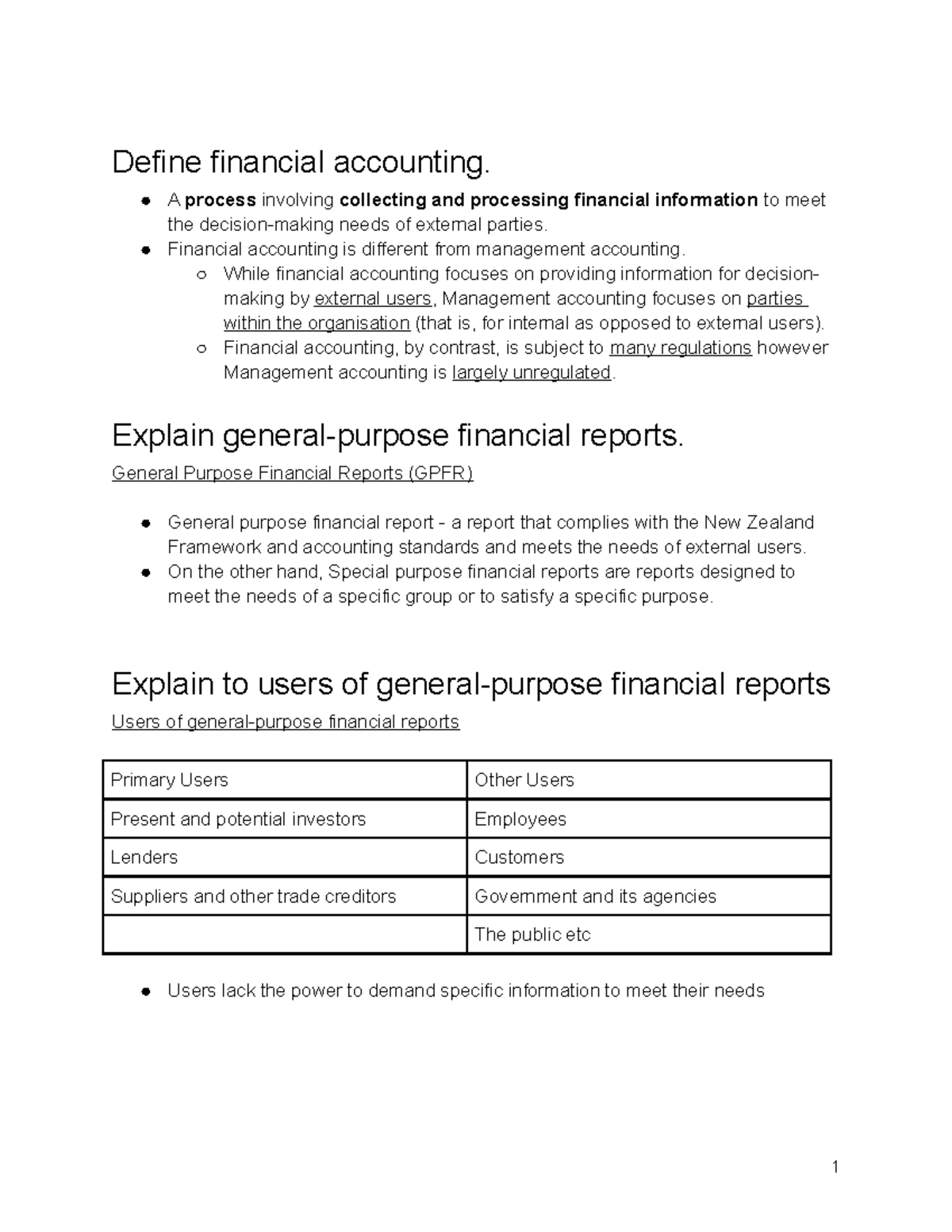 Week 1 An Overview of the New Zealand External Reporting Environment ...