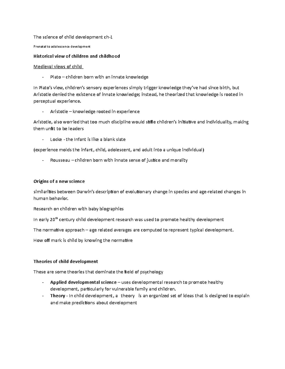 The science of child development ch - The science of child development ...