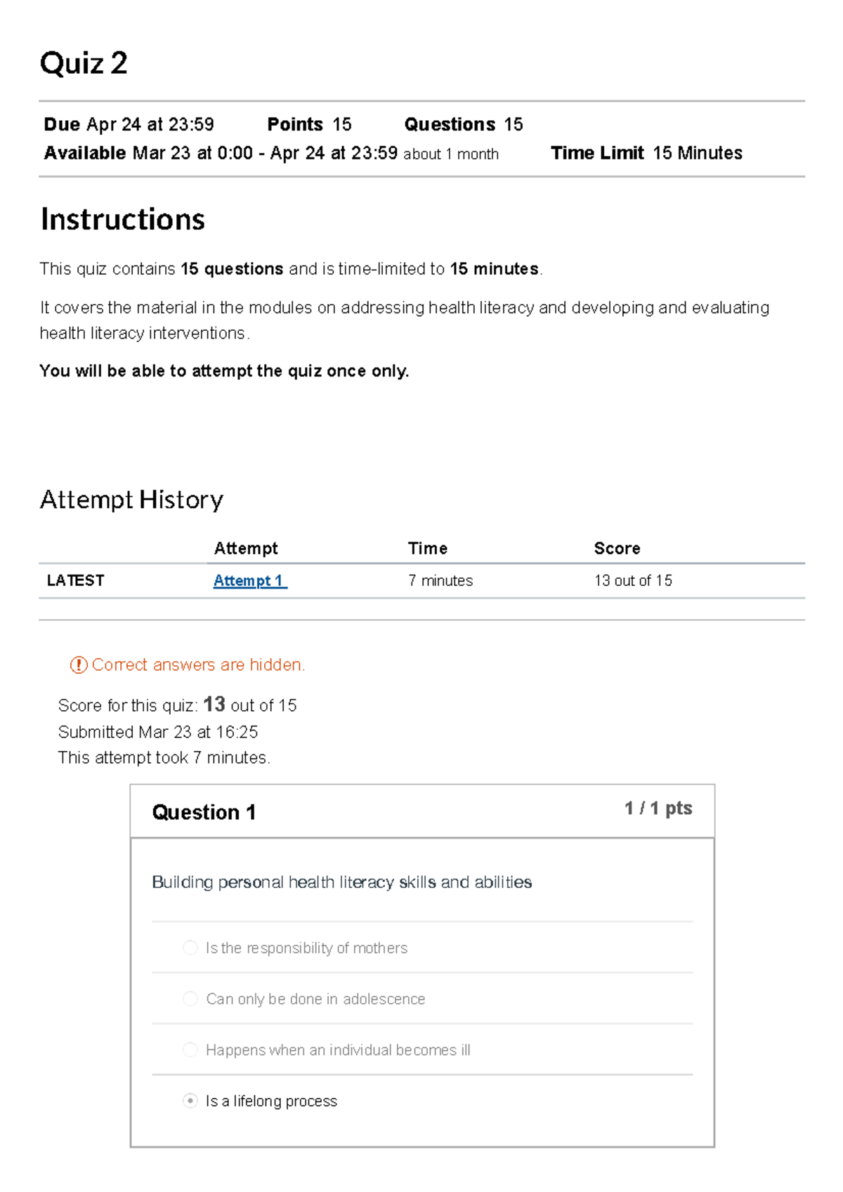 Ole5604 Quiz 2b - Everyone may get different questions. - Quiz 2 Due ...