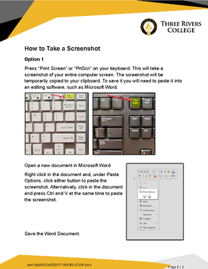 How to take a Screenshot - How to Take a Screenshot Option 1 Press ...