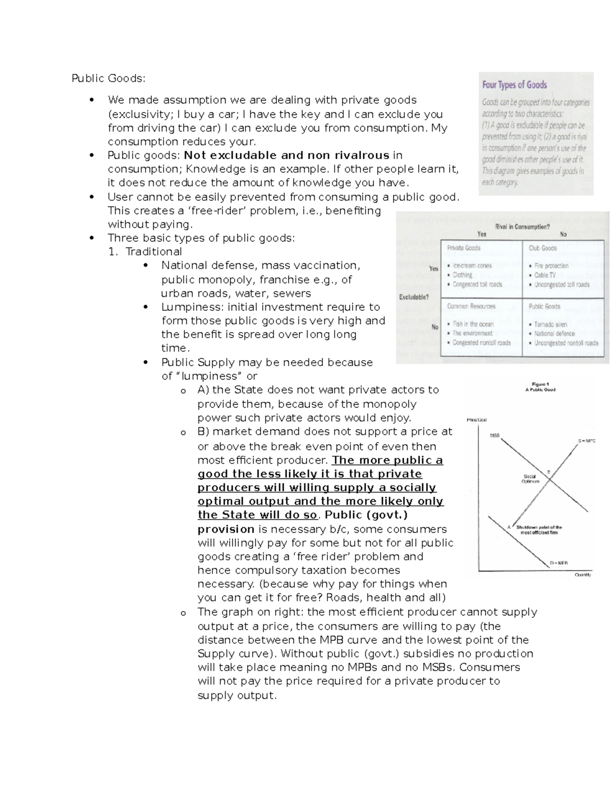 Public Goods - Harry Chartrand's notes - Public Goods: We made ...