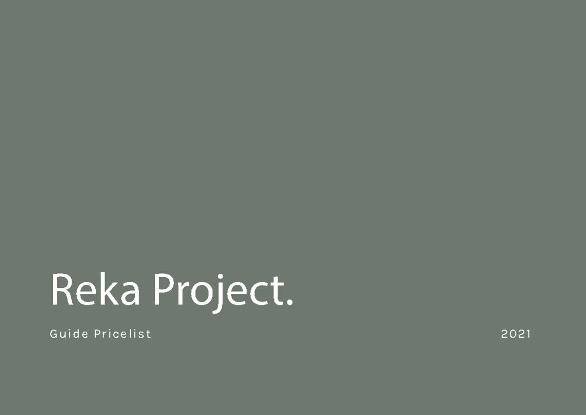 Pricelist REKA 2021 - Reka Project. Guide P r i c e l i s t 2021 ...