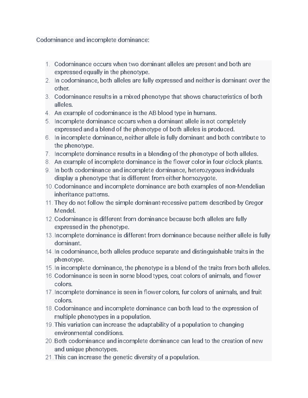 Codominance and incomplete dominance - Codominance occurs when two ...