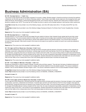 Business vv administration - Business Administration (BSBA) 1 Business ...