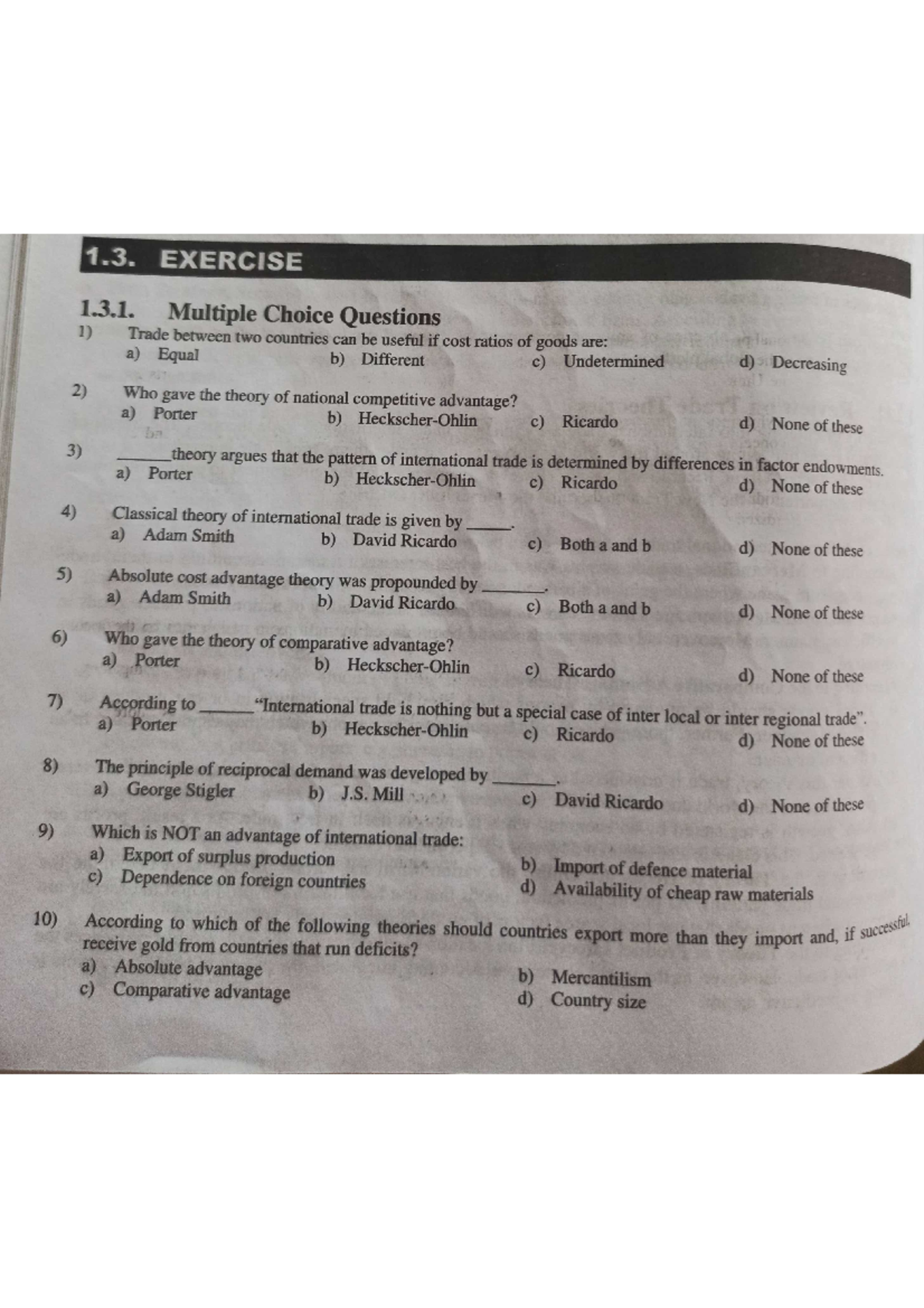 IBE mcq - Mcq - MBA Credit Pattern - SPPU - Studocu