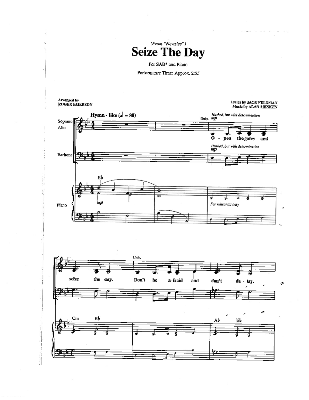 Seize+The+Day+-+Sheet+Music+PDF - Studocu