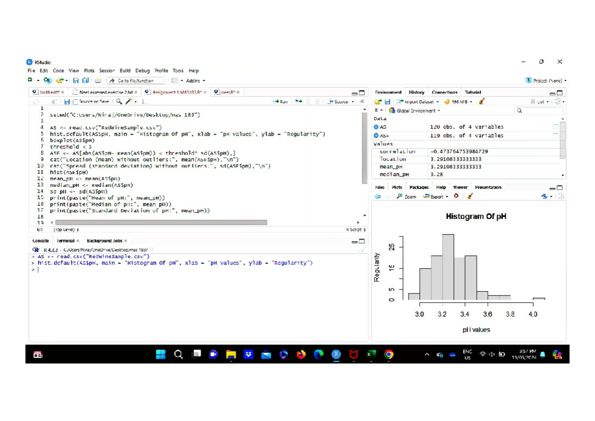 35071098 Assignment 1 MAS 183 - MAS183 - Studocu