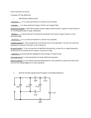 09 Quiz 1 - Electrical Quiz answer - Name ...