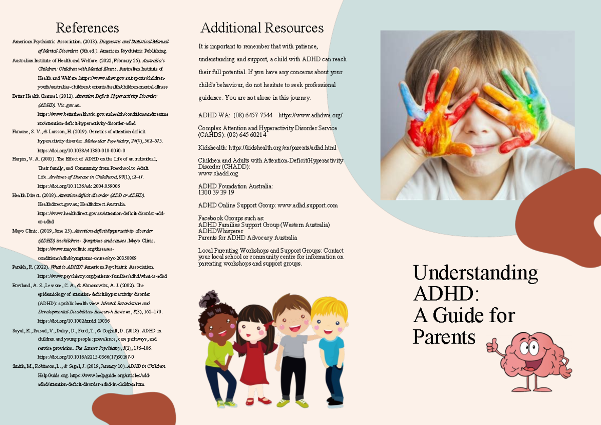 Assessment 2 ADHD - Understanding ADHD: A Guide for Parents References Additional Resources ADHD ...