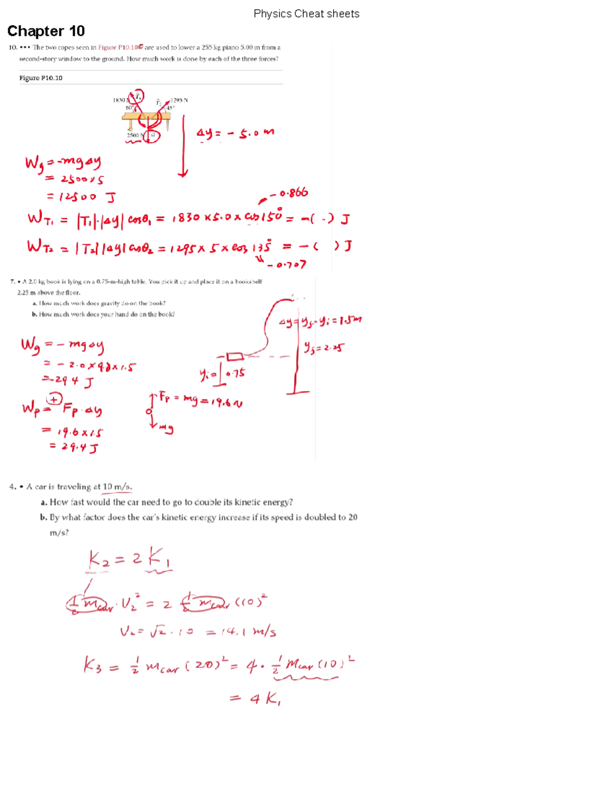 Physics Cheet sheets - Physics Cheat sheets Chapter 10 Chapter ...