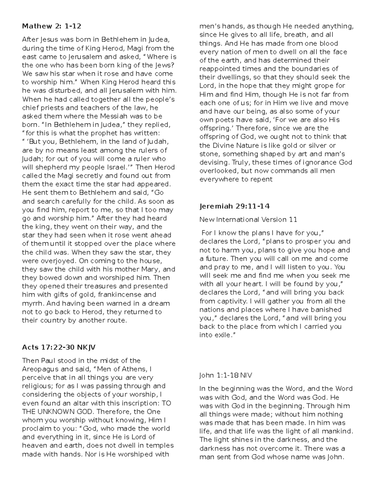 Mathew 2 - Religion Education - Assignment - Mathew 2: 1- After Jesus ...