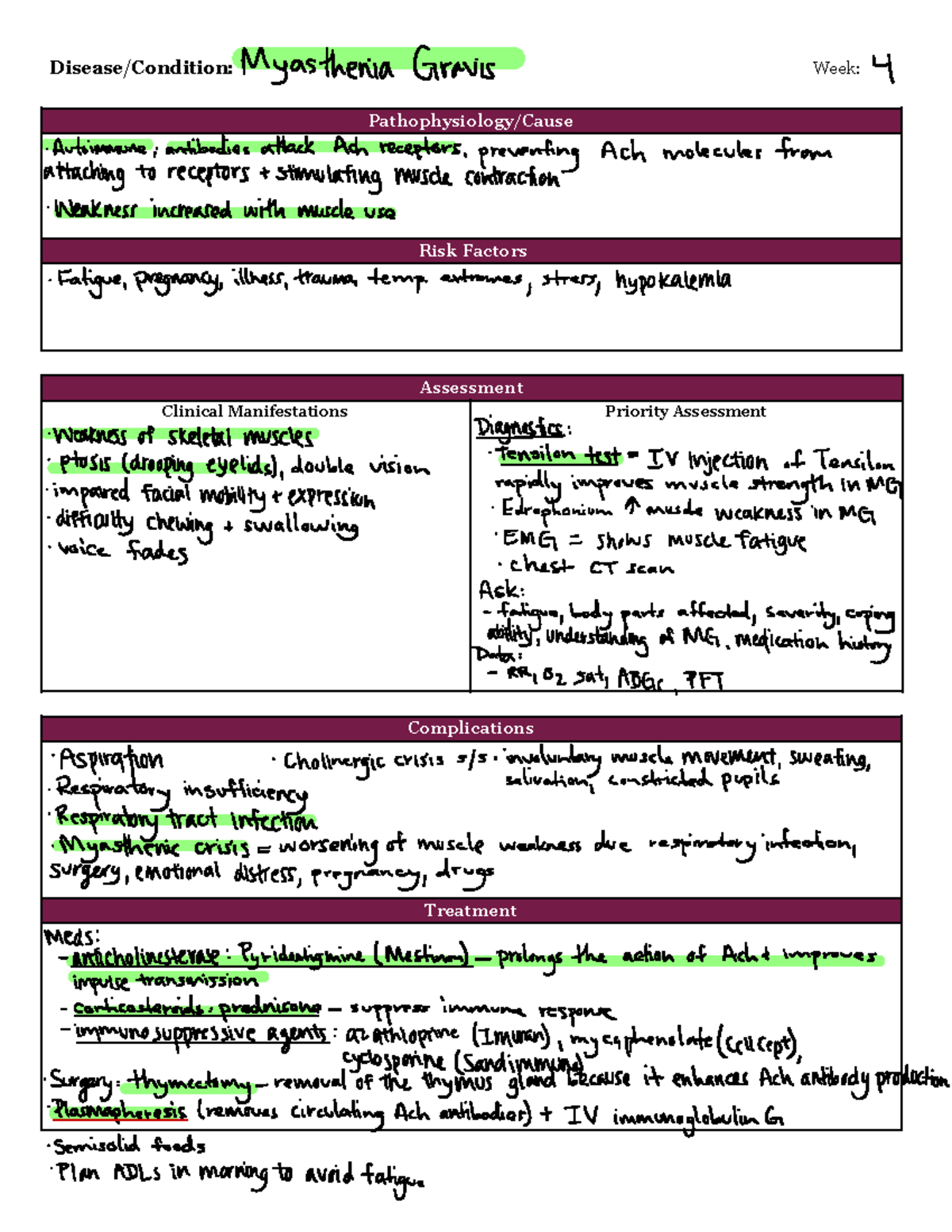 Week 4 Neuro - Pathophysiology - 3DWKRSK\VLRORJ\ &DXVH 5LVN )DFWRUV ...