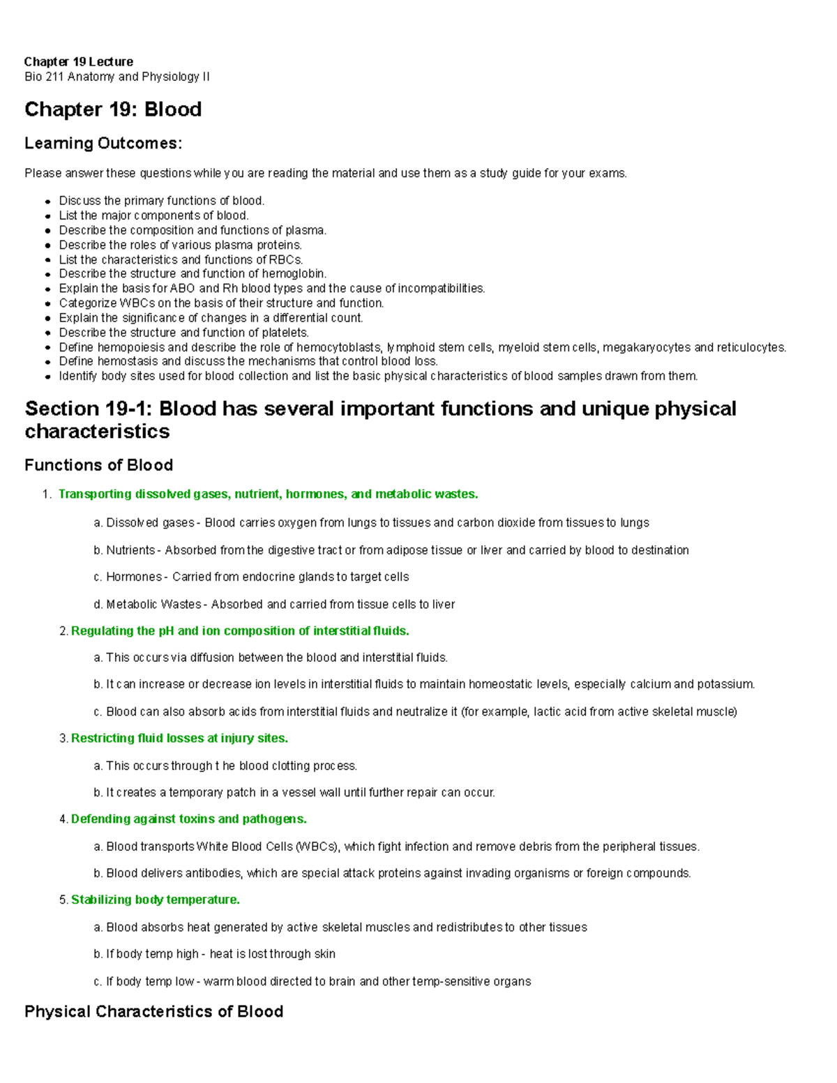 Blood Lecture 2023-09-02 14 58 14 - Chapter 19 Lecture Bio 211 Anatomy ...