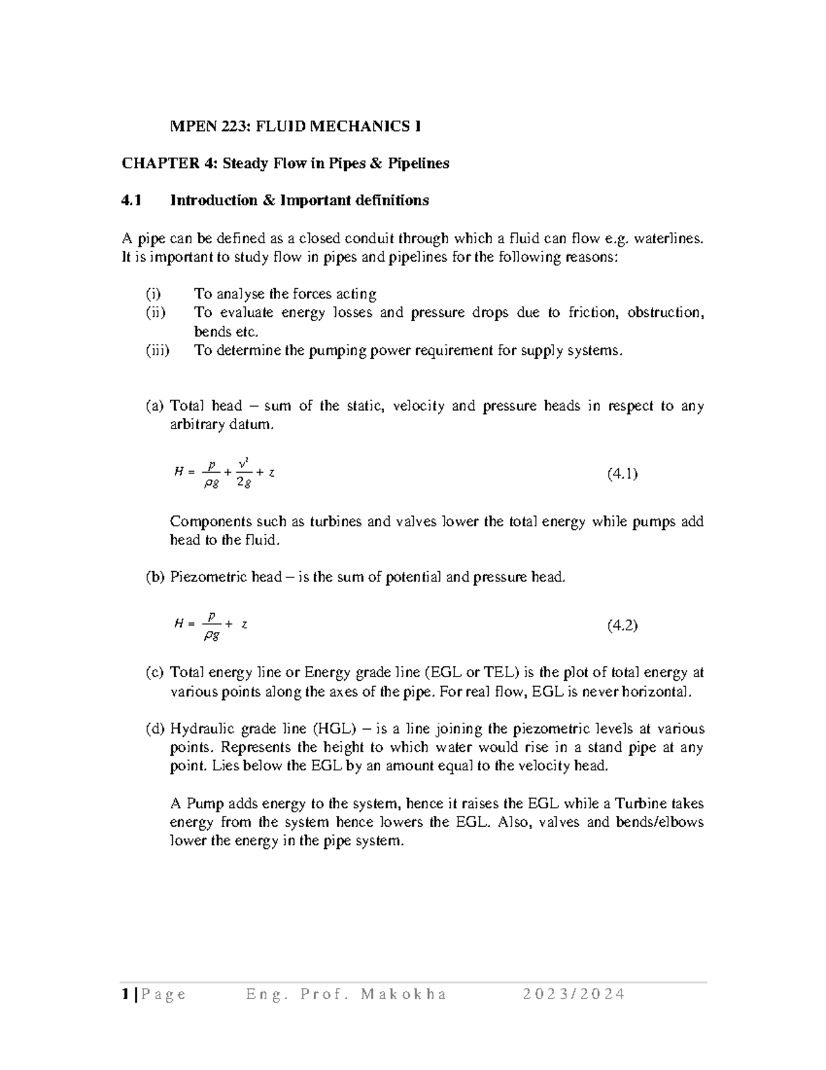 223 Chapter 4 2024 - Fluids, viscosity - MPEN 223 : FLUID MECHANICS I ...