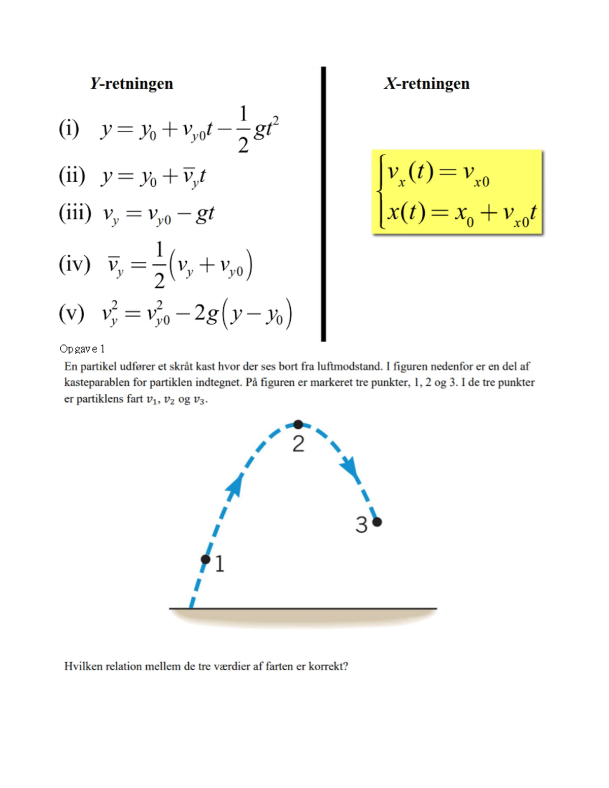 Fysik 1 - Grupperegning 4, Bevægelse i 2 og 3 dimensioner. - Fysik 1 - DTU - Studocu