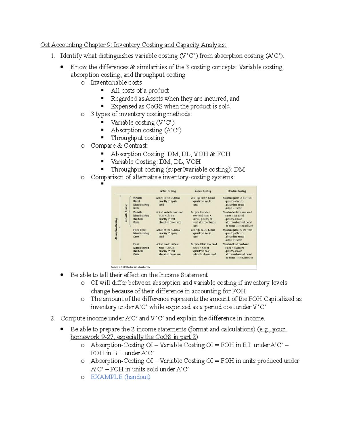 Cost Accounting Chapter 9 Ost Accounting Chapter 9 Inventory Costing