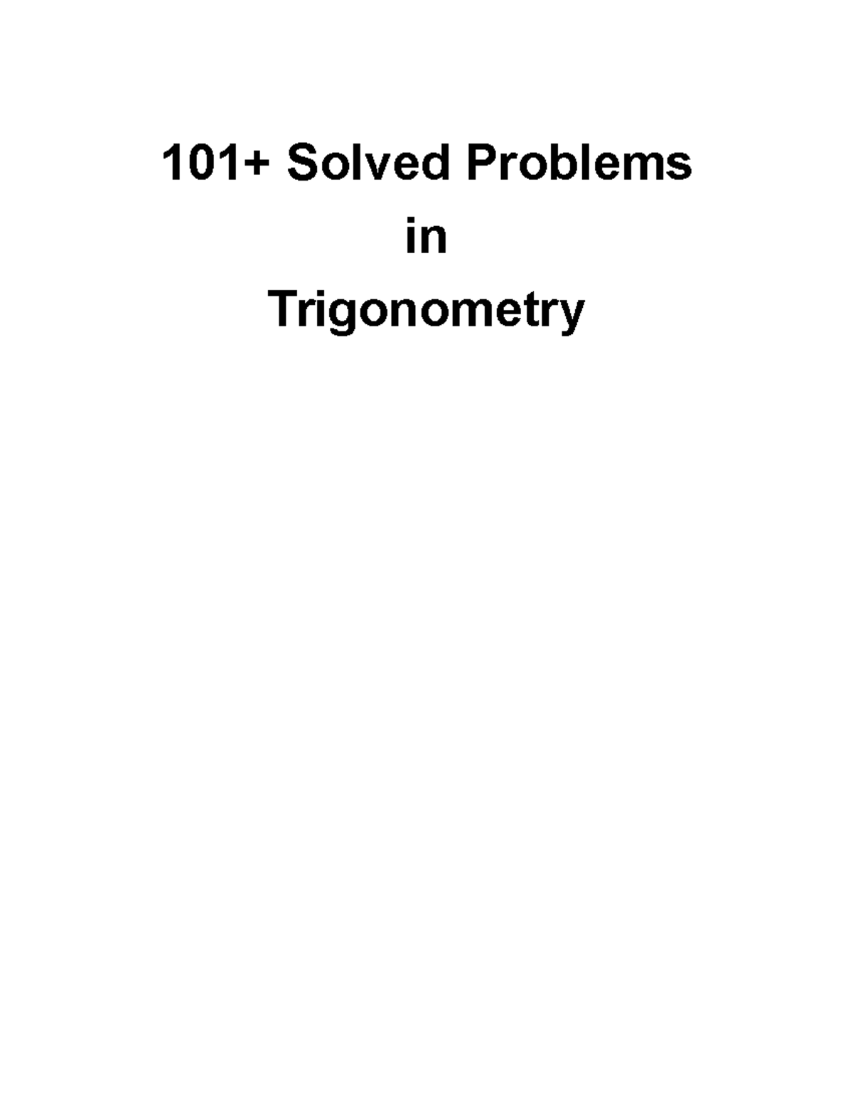 101-problem-solving compress - 101+ Solved Problems in Trigonometry I ...
