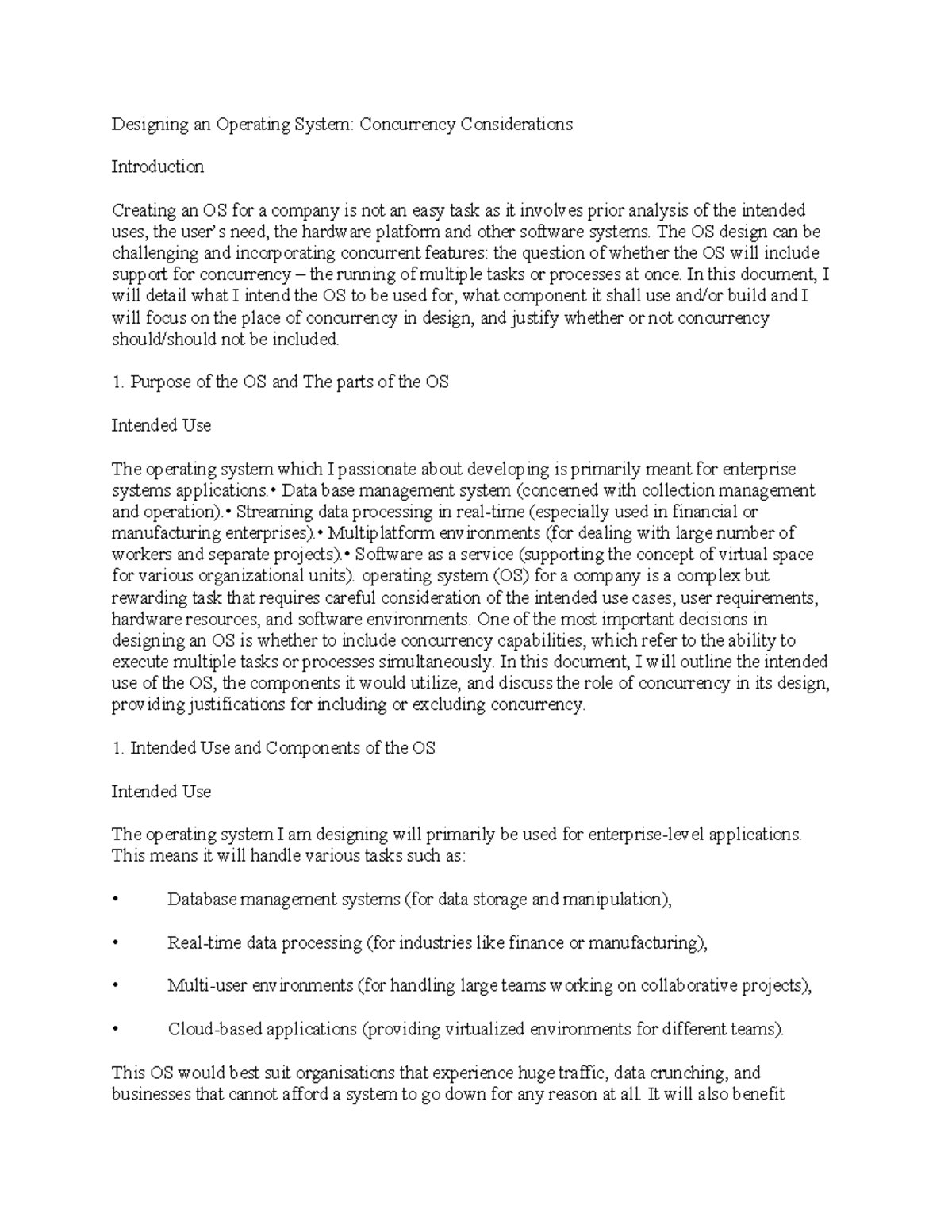 Cs3307 unit 2 learning journal - Designing an Operating System ...